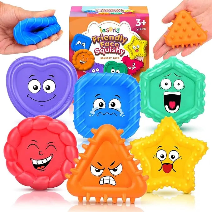 LESONG Texture Shapes Learning Fidget Toys Faces Expression Sensory To ...